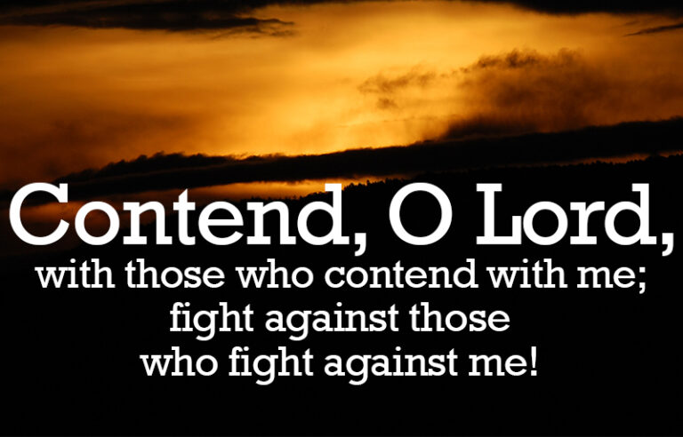 Contend, O LORD, with those who contend with me