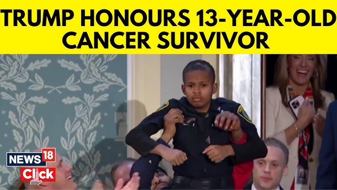 DJ Daniel, a 13 year old Cancer survivor, gives Trump a ‘big hug’ in ...